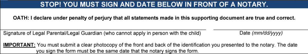 孩子办理美国护照DS-3053 表格，父亲授权公证书 - 中国公证处海外服务中心